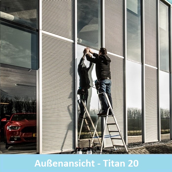 Sun control film Titan 20 mirrored exterior