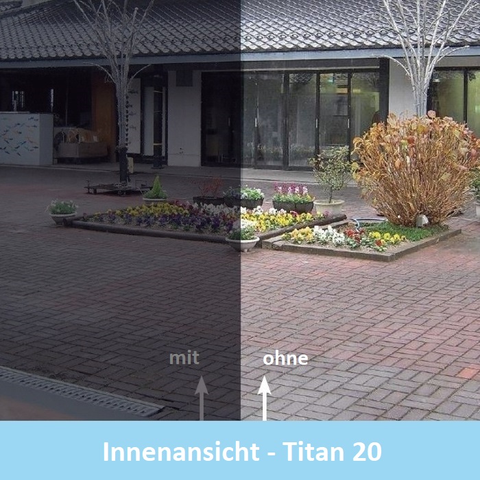 Sun control film Titan 20 mirrored exterior